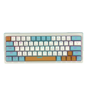 Promotion Hot Swappable Wired Mini 60% 63 Keyboard Multi-color Keycaps ...