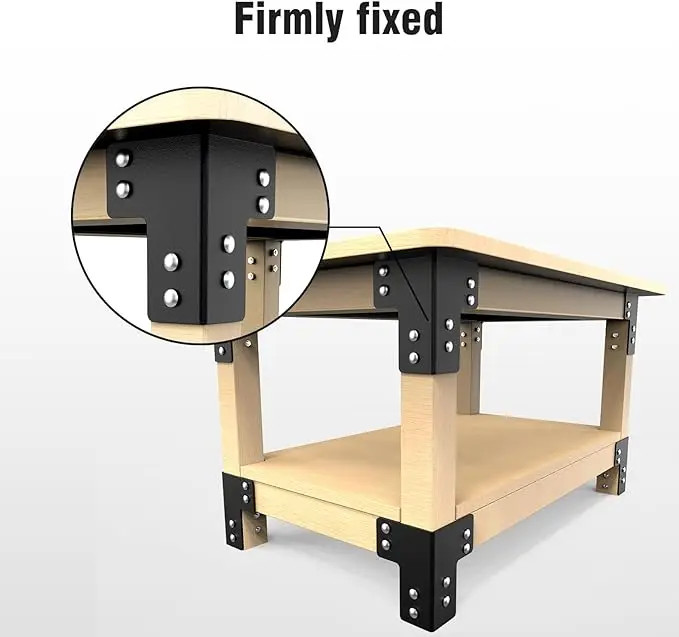 Corner Brackets, Workbench Brackets Kit with Screws, Heavy Duty Deck ...