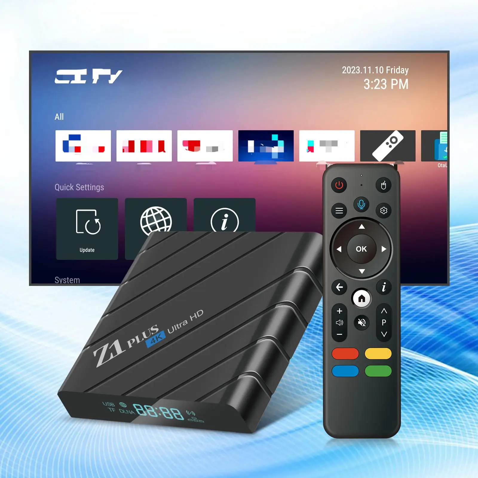 Android-TV-BOX-GYS-2024-Factory's Lowest Price-Z1 Plus H618 2+16 Dual Wif+BT Voice Remote RJ45 ...