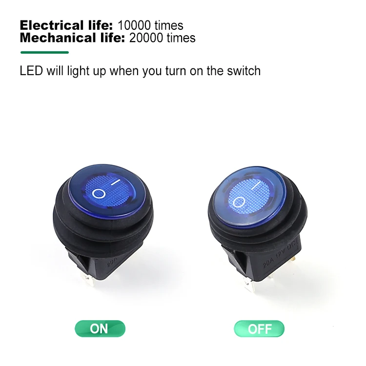 2 Pin On/off On Off 16.5 Square Illuminated 6 Pin Dpdt 6 Pin On-on Led ...