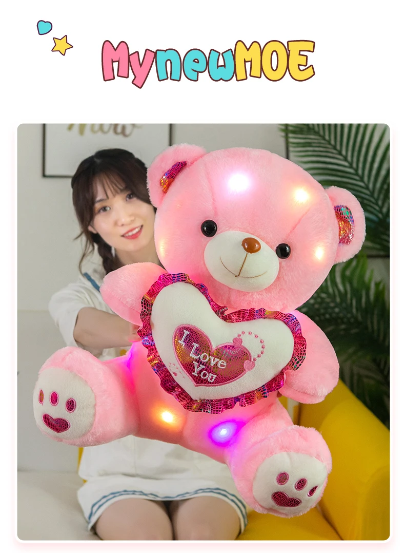 Light up LED Glow in the Dark Teddy Bear - Perfect Gift