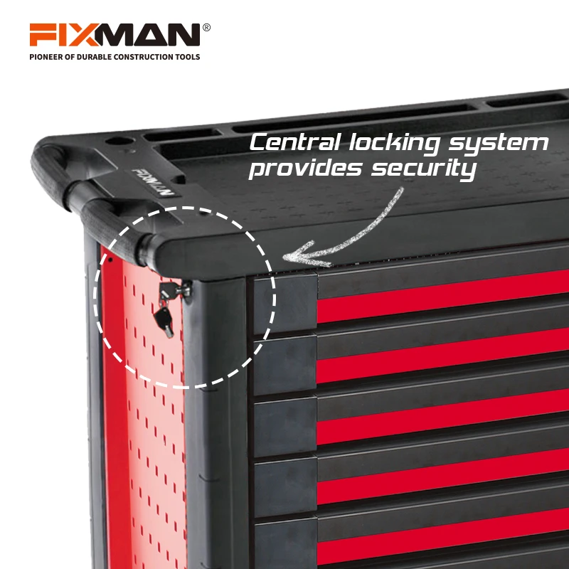 Fixman Portable 7-drawer Rolling Steel Garage Mechanic Storage Box ...