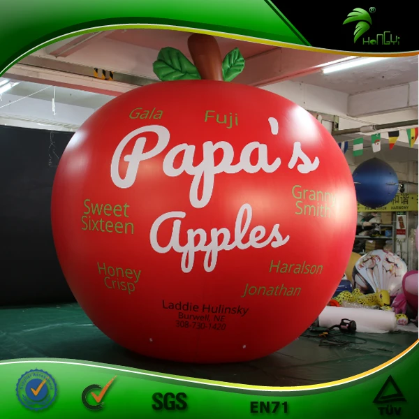 Mega Inflatable Custom Apple Balloon Model For Parade Inflatable Apple ...