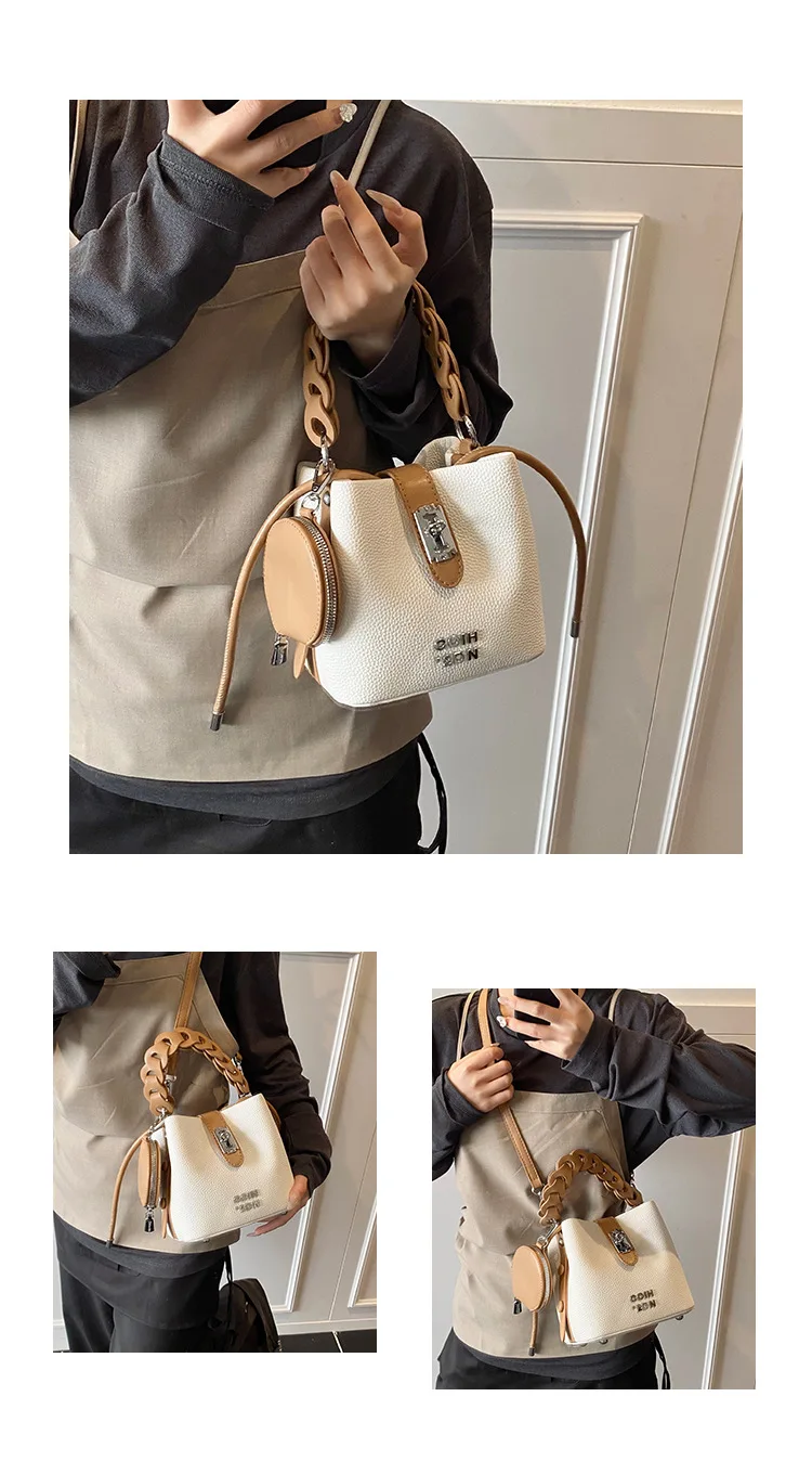 Vintage Color-Block Handbag for Women 2026 New Niche Fashion Simple ...