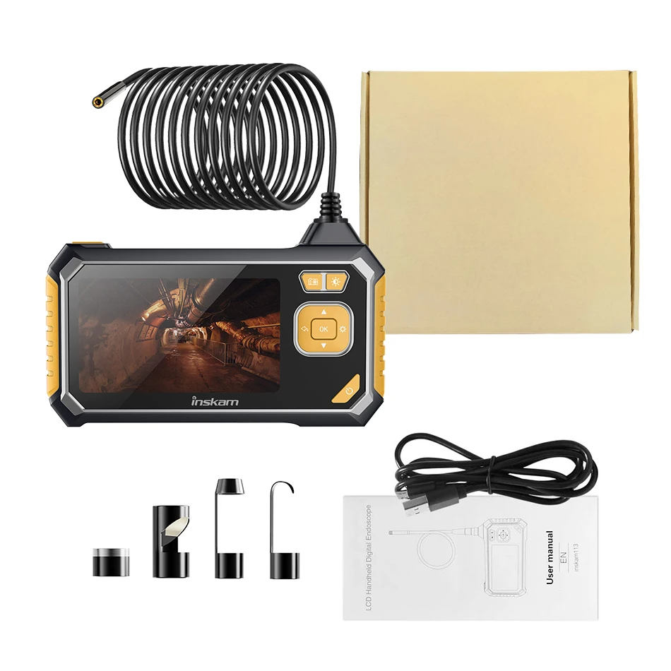Dual Lens Borescope Inspection Camera Endoscope Hd Digital Scope ...