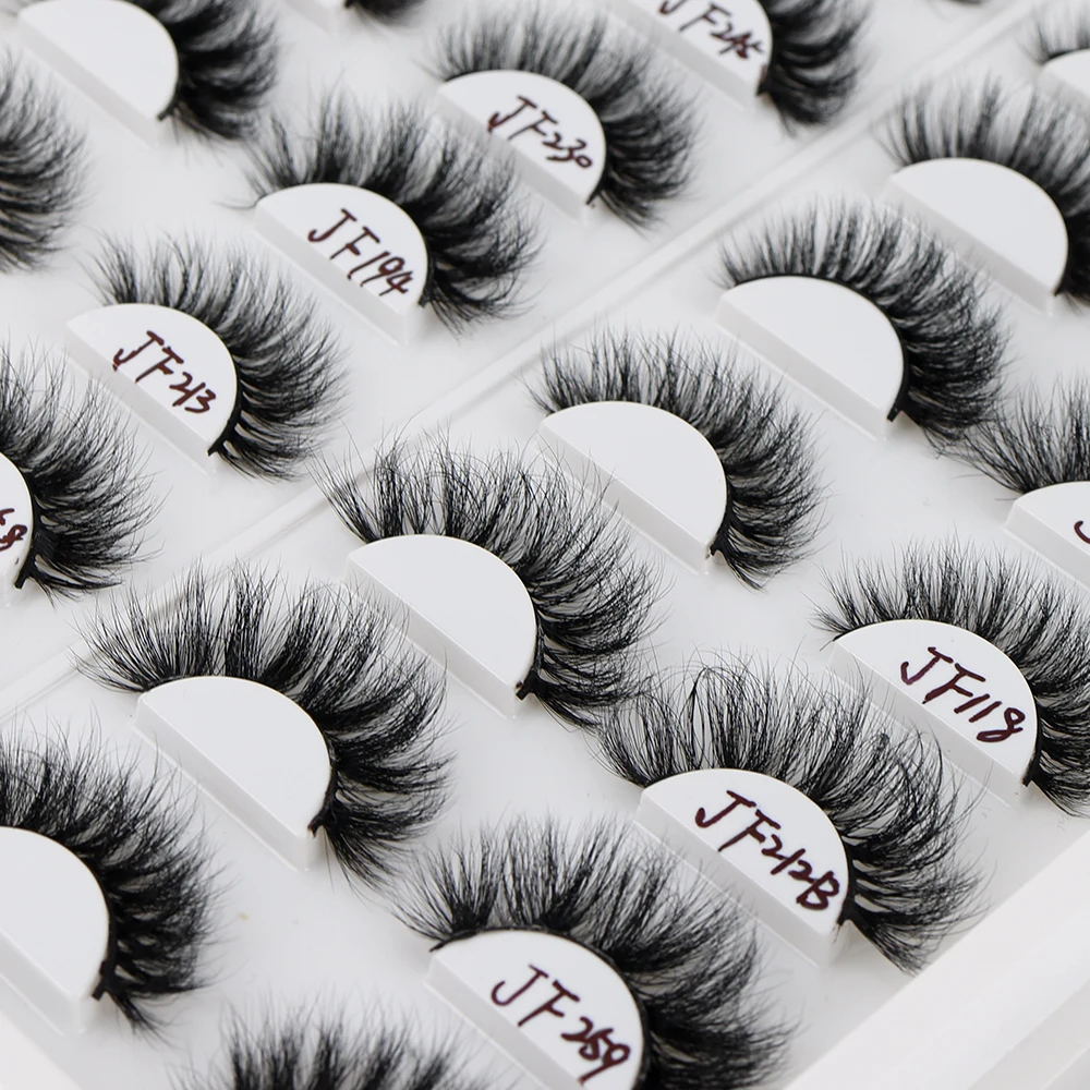 Natural Eyelashes Wholesale 5d Fluffy Full Strip Faux Mink Eyelashes ...