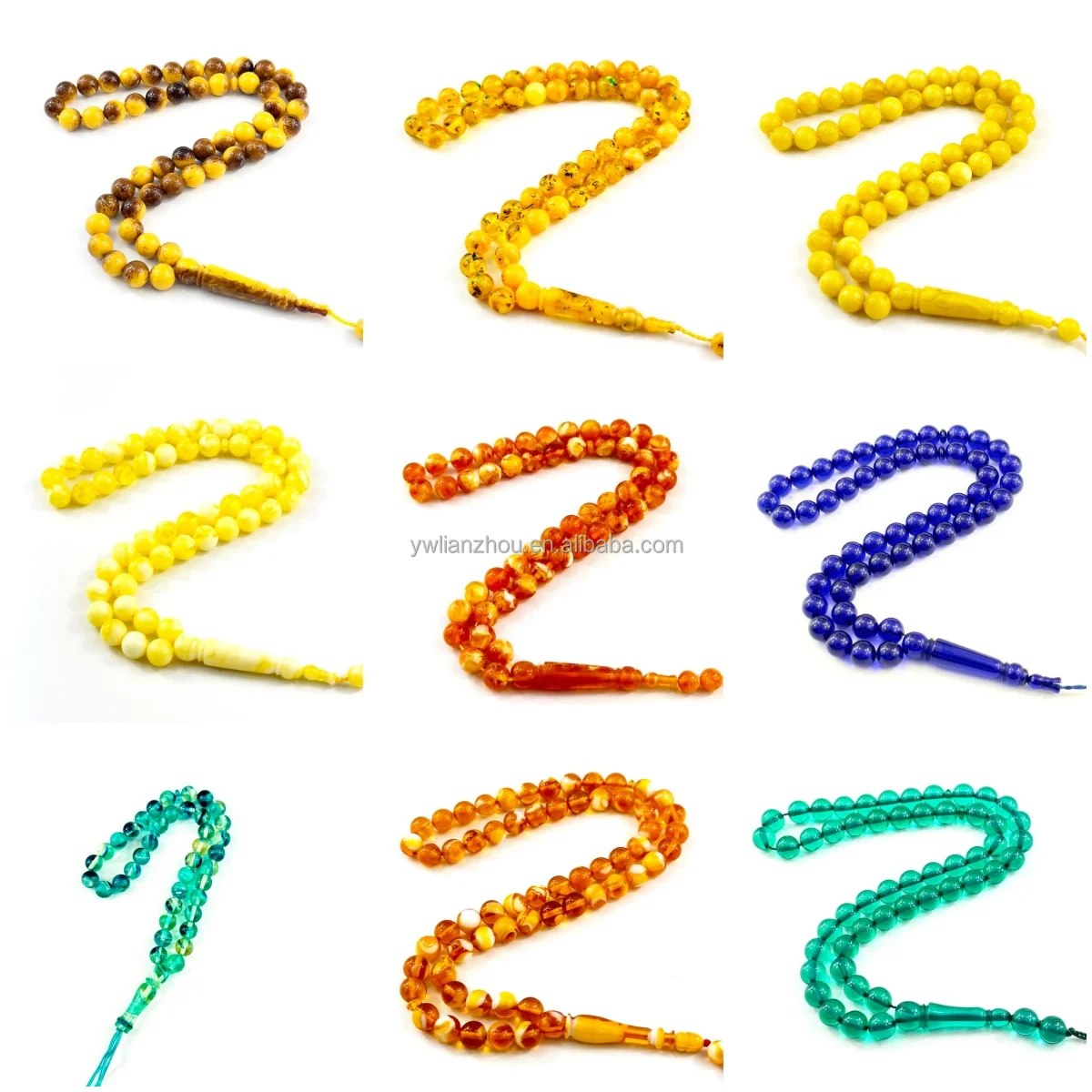 Muslim Prayer Beads - Tasbih 33, 45, 51 Beads Resin Agate