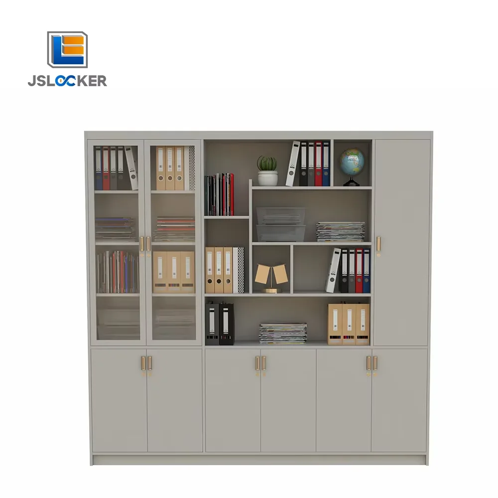 Factory Wholesale Bookcase Storage Cabinet Bookshelves Metal Bookcase ...