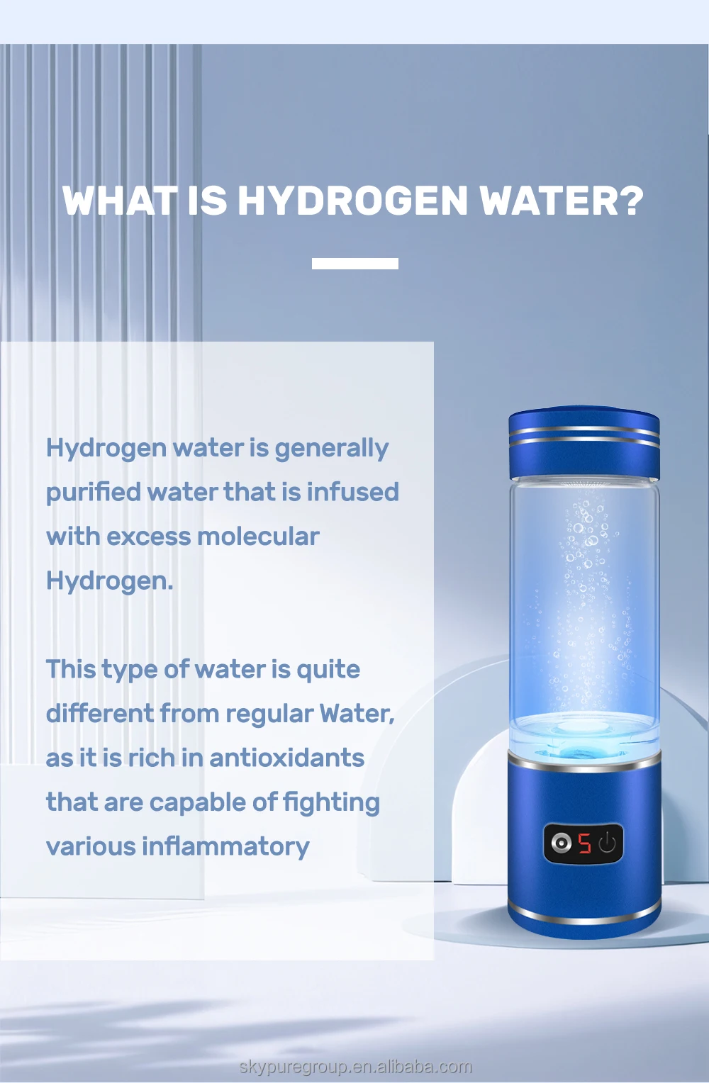 SPE Hydrogen Energy Generator - Rechargeable Water Cup
