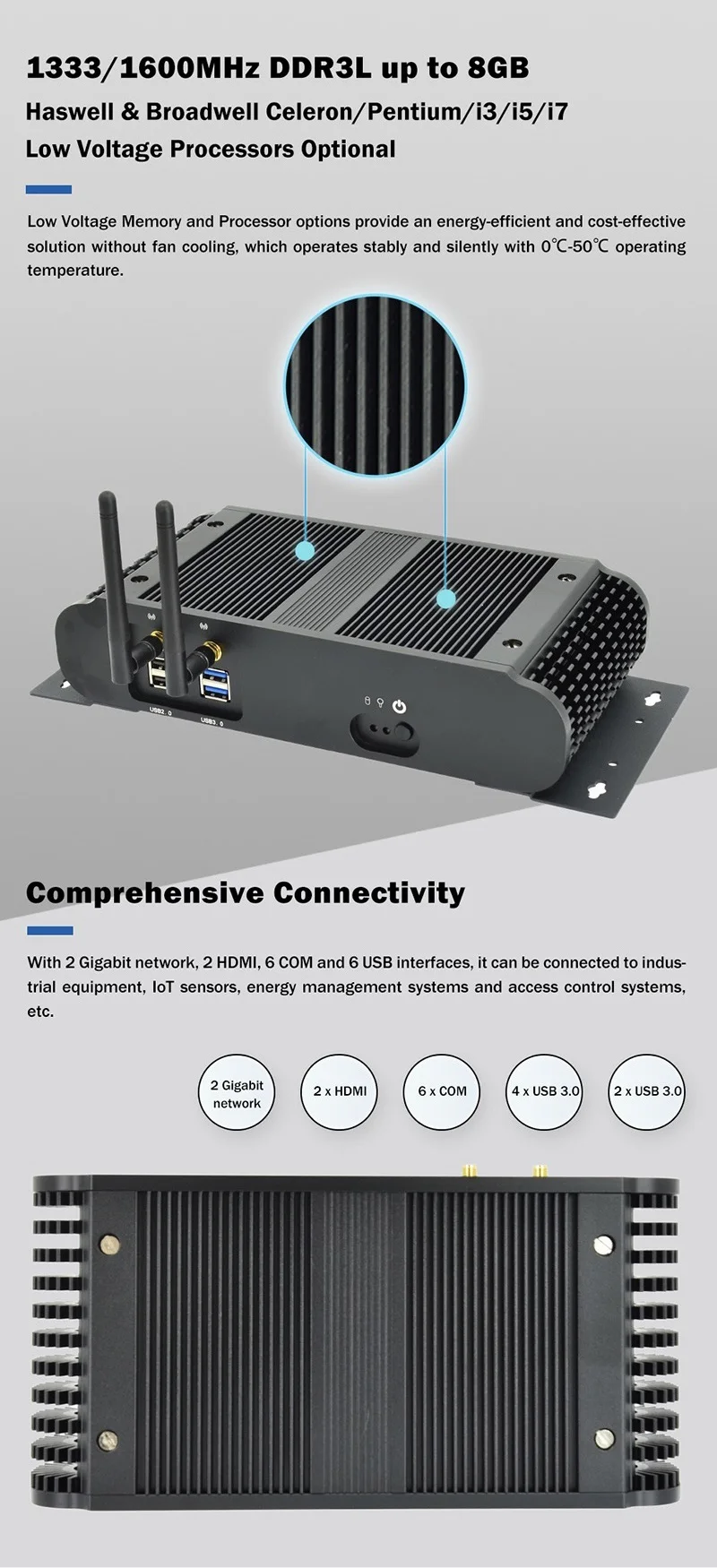 Barebone Mini Pc Intel I7 Portable Low Voltage Fanless Mini Pc Linux ...
