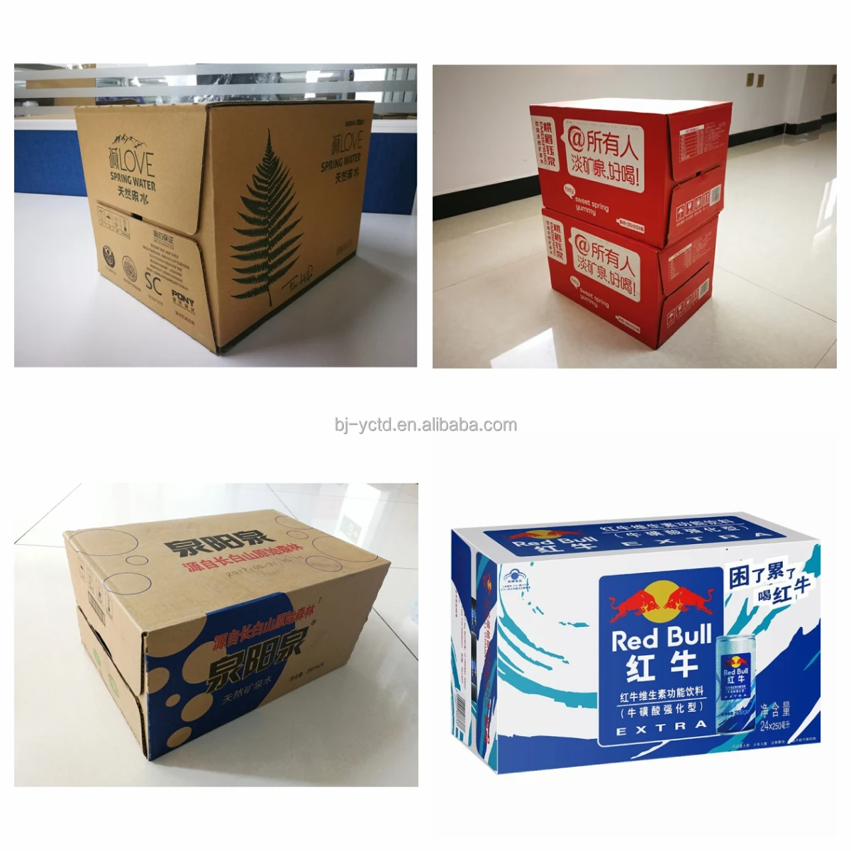 Bubble Production Mineral Water Processing Line Auto Carton Box Packer ...