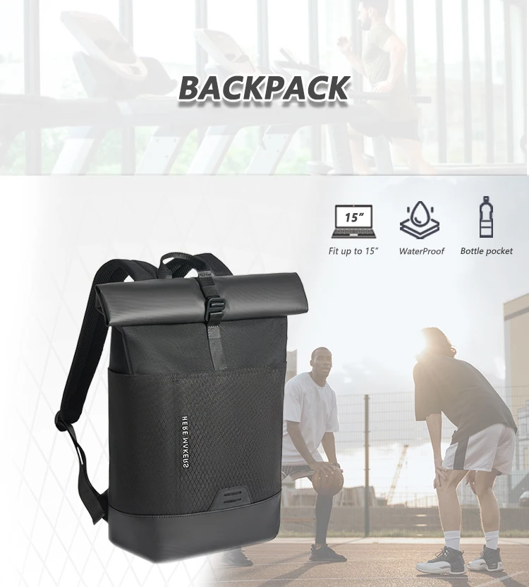 HERE MAKERS Waterproof Roll Top Back Pack - Ideal for Travel