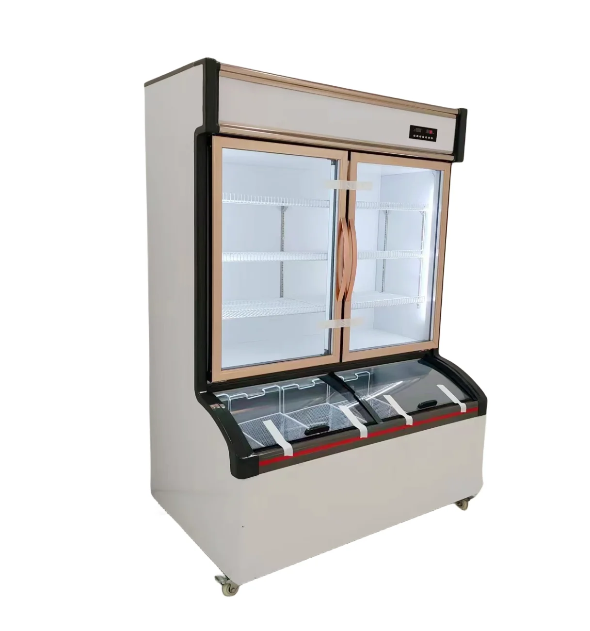 malatang Supermarket Cold Food Display Refrigerator 2 Glass Door ...