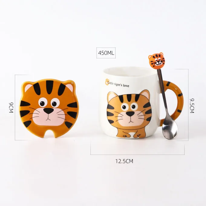 Cute Cartoon Tiger Mug - Perfect Gift for Kids & Adults