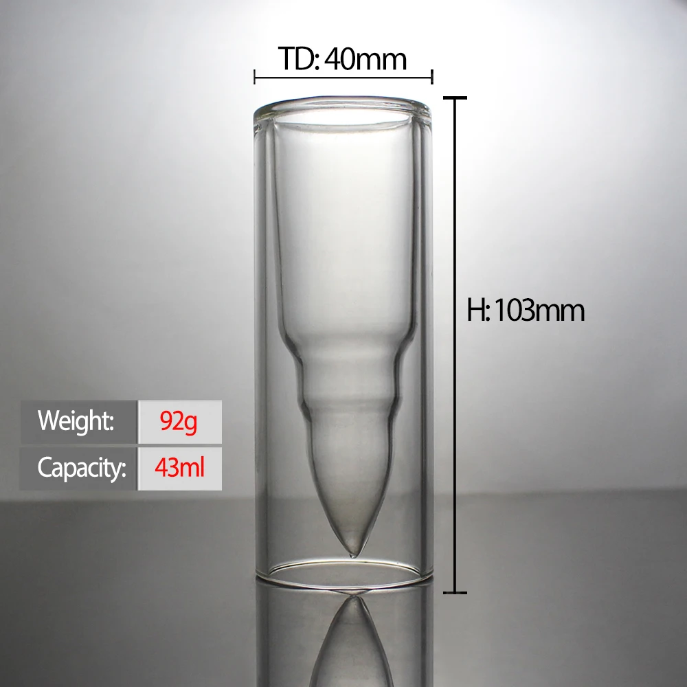 Langxu Double Wall Shot Shape Custom Shot Glasses Luxury Unique Fancy ...