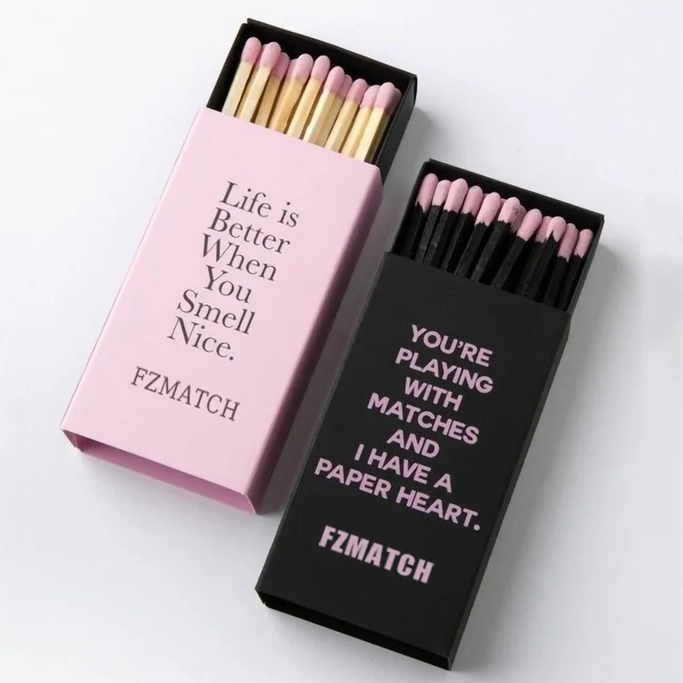 Custom Logo Luxury Safety Matchboxes Match Candle Cigar Slide Opening ...