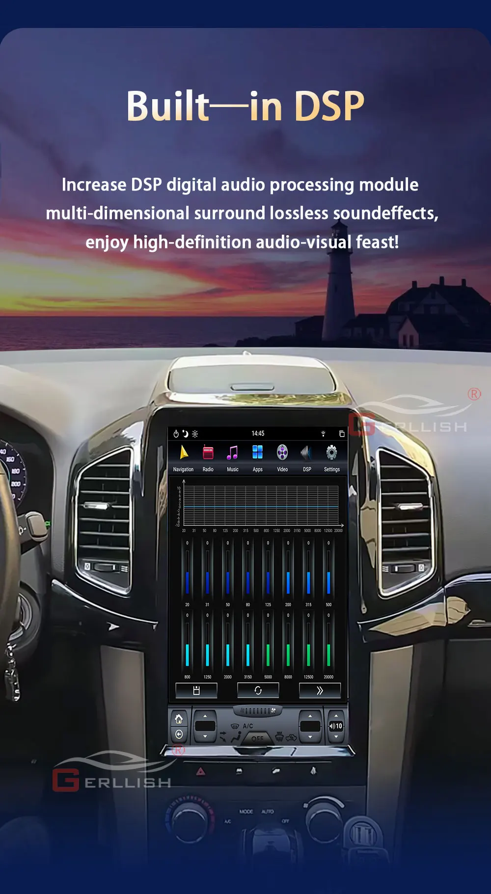 13.6 Inch Tesla Style Vertical Touch Screen Android Car DVD Player for ...