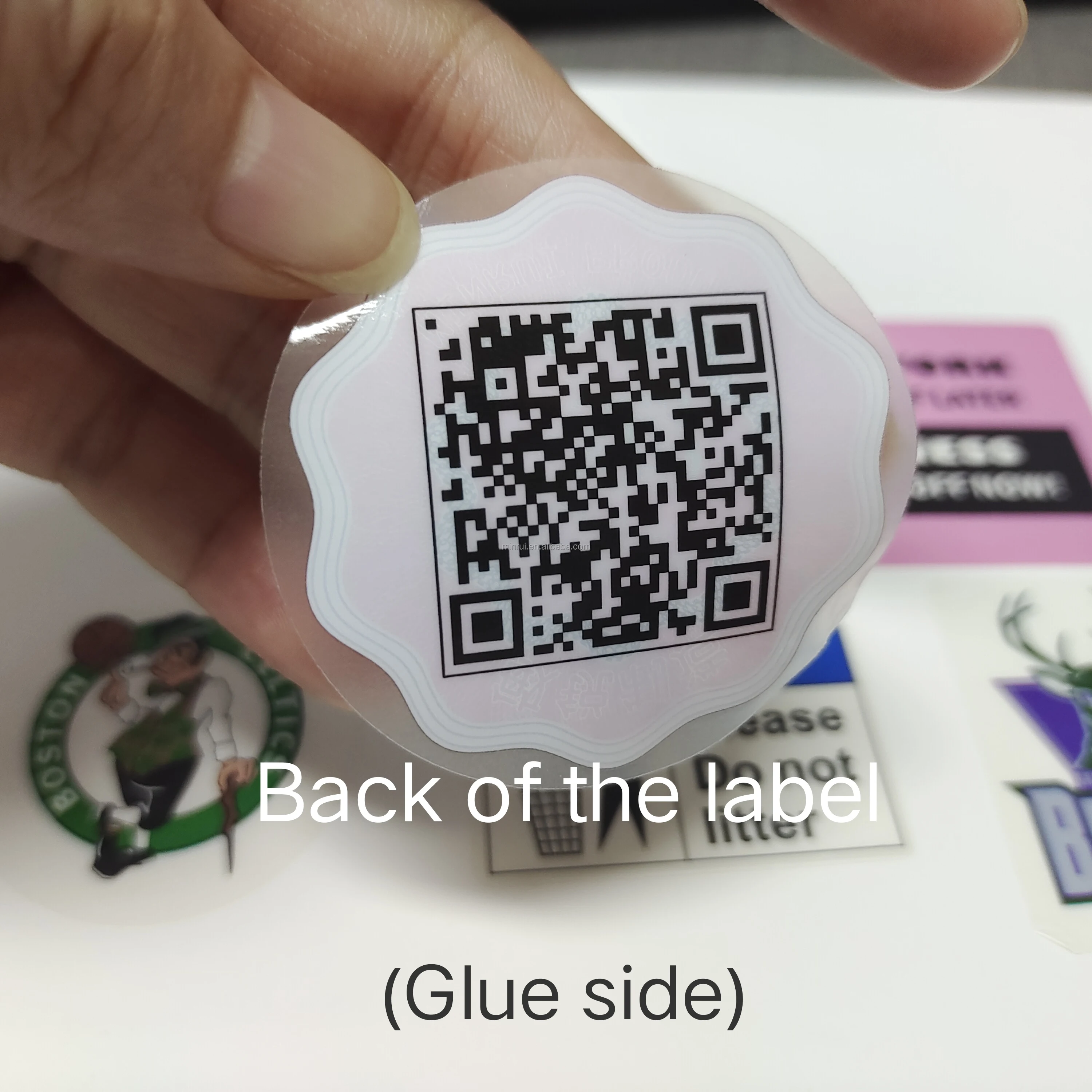 White Fragile Paper Letter Design Printing Black Simple Stickers - Buy ...