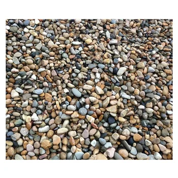 Unpolished Mixed Color Small Flat River Pebble Stone For Sale - Buy ...