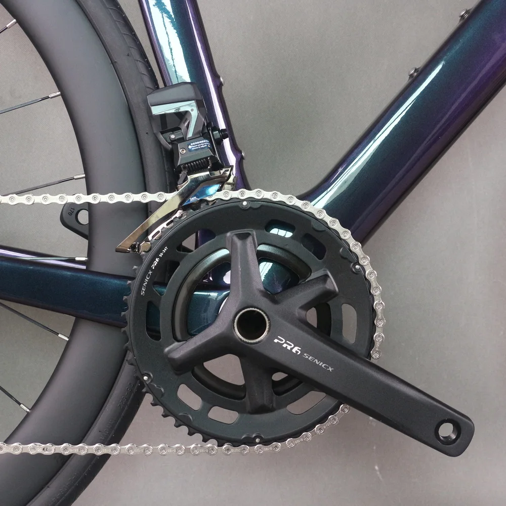 Chameleon Paint 24 Speed Disc Brake Road Bike TT-X42 with Carbon Wheels ...