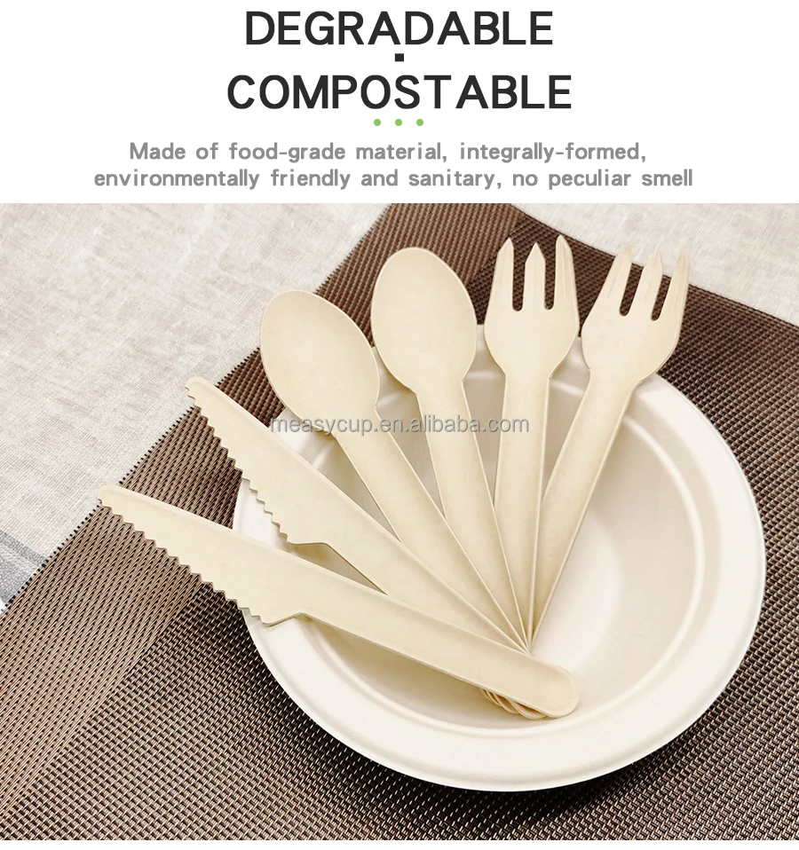 Biodegradable Bamboo Paper Cutlery - Perfect for Parties