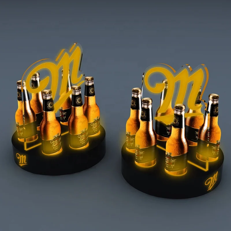 Custom Spirit Bottle Glorifier Light Base with Transparent Dome Cover ...