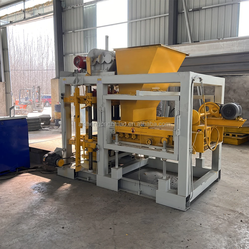 Aichen Qt4 25 Vibration Motor Brick Block Making Machine - Buy Fully ...