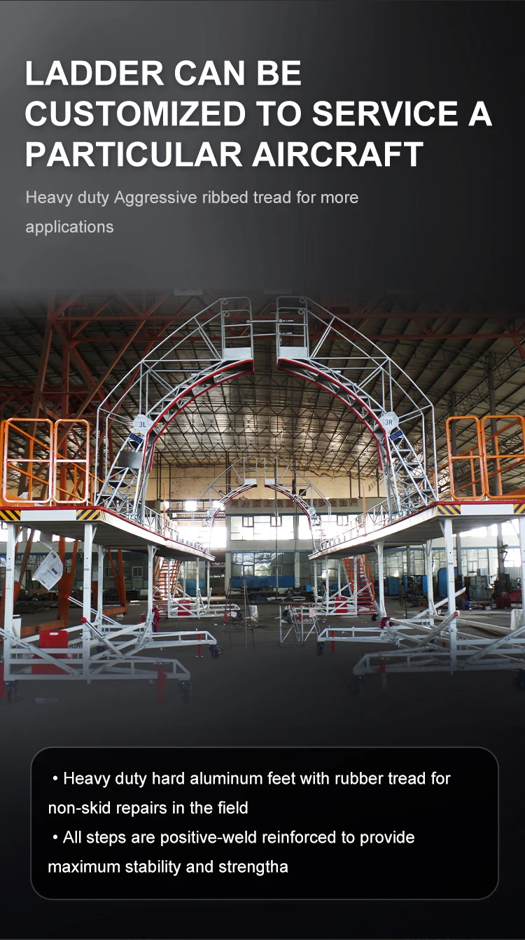 Large Moveable Aluminum Ladder Maintenance Platform Aircraft Docking ...