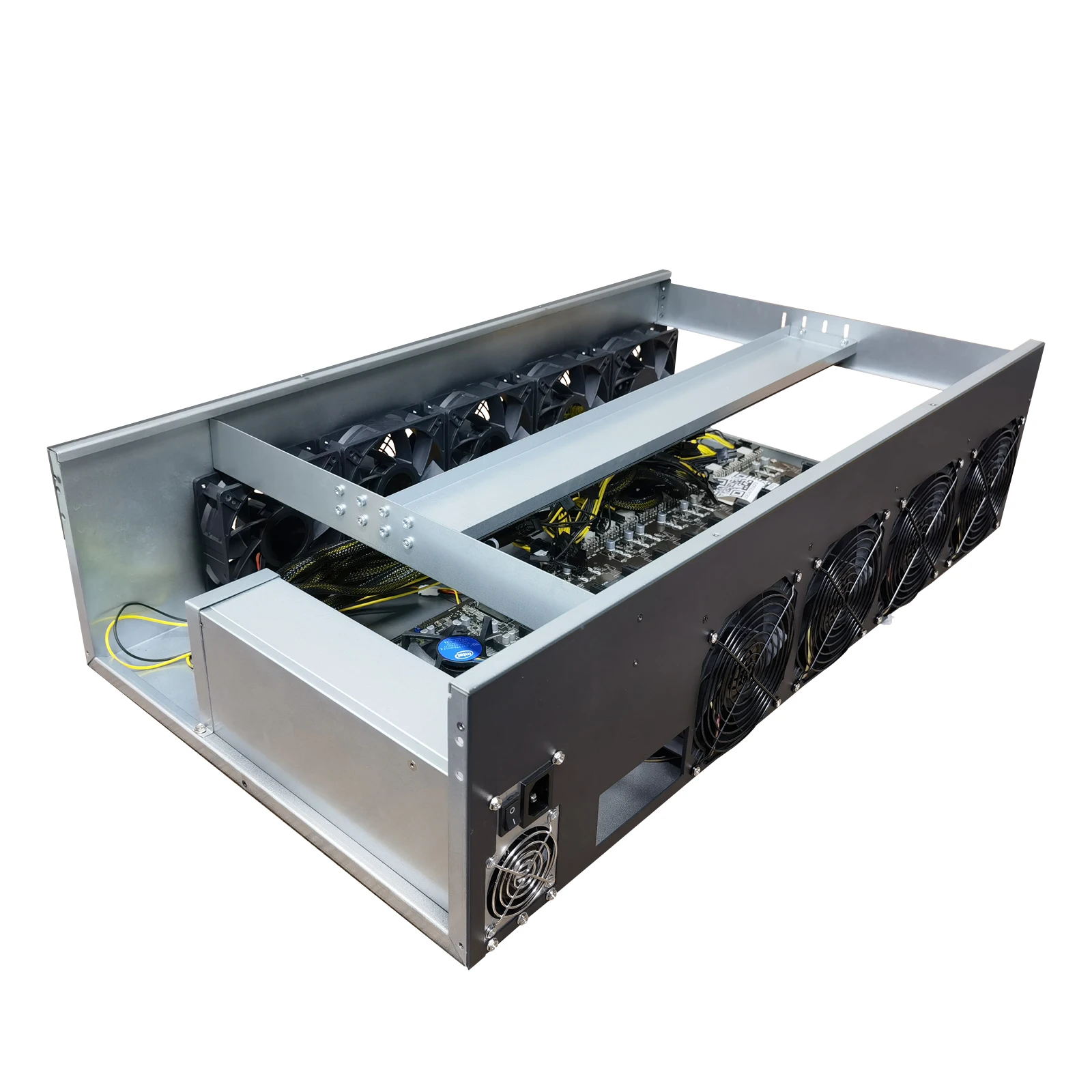 12GPU Server Case Rig Frame Case with 45mm Slot Space ONDA Motherboard ...