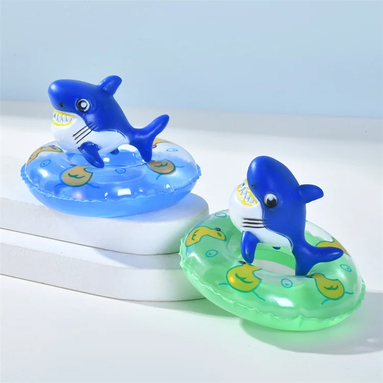 Factory Direct Safety Kids Bath Tub Squirt Toys Blue Soft Rubber Shark ...