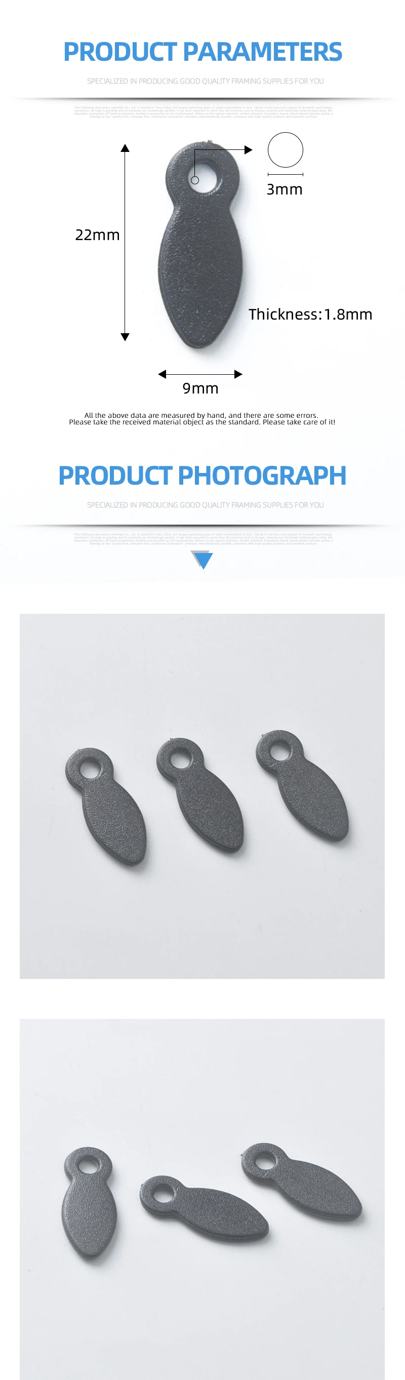 Ts K210 Plastic Turn Button On Black Photo Frame Hardware Picture Frame ...