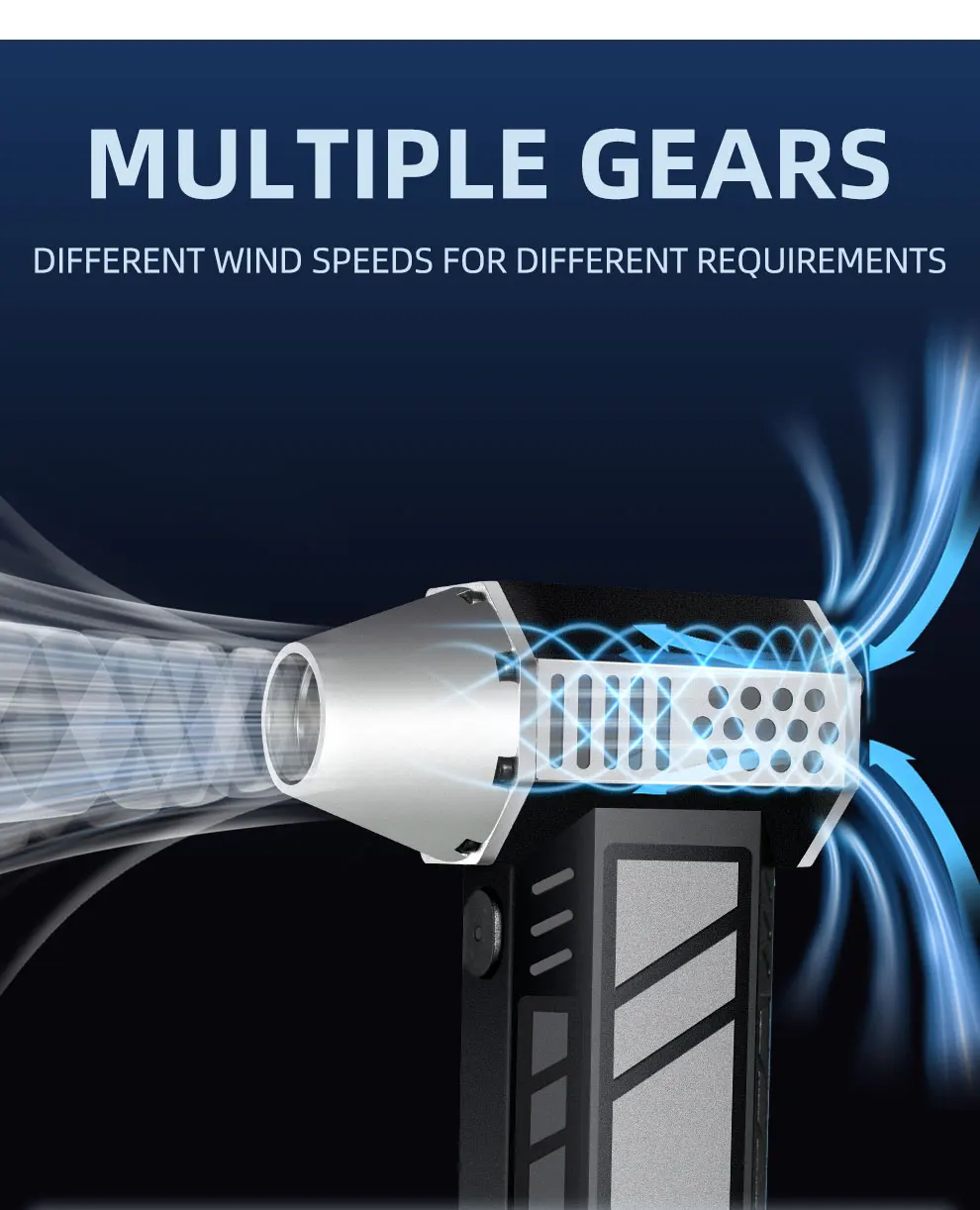 X5 Rechargeable Mini Turbine Jet Fan Electric Air Duster Cleaner ...