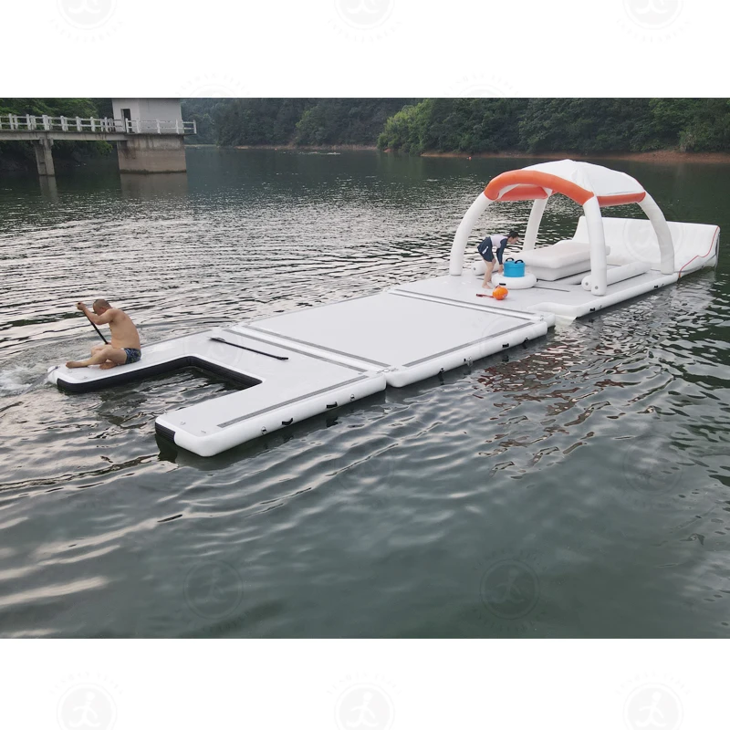 Commercial Water Play Inflatable Picnic Partybanas Floating Platform ...