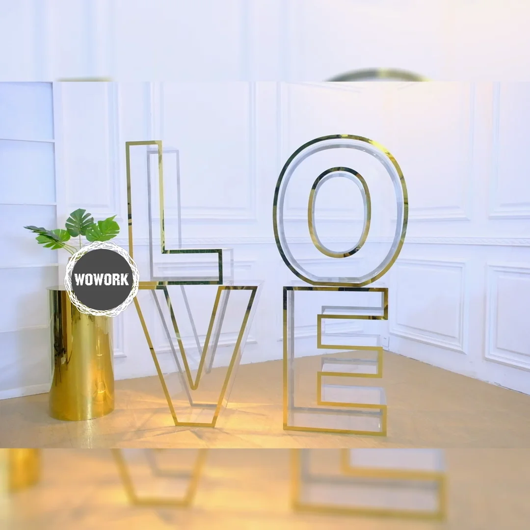 Wowork Rgb Giant Big Solid Metal Iron Number Letter Outdoor Photo Booth ...