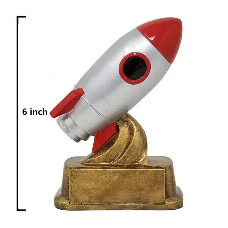 Resin Rocket Ship Trophy Classic Spacecraft Award Custom Trophy Accept ...