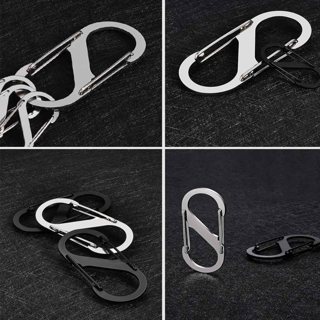2022 Best Seller 4# 5# S Type Silver Black Buckle Snap Hook Clip Key ...