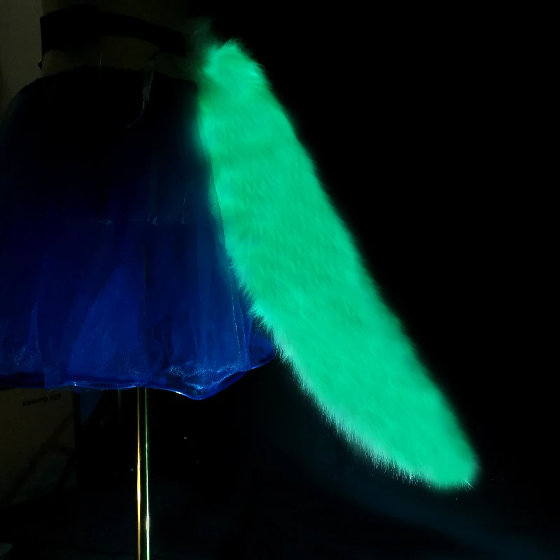 Custom Glowing Leopard LED Fursuit Tail - Party Favor