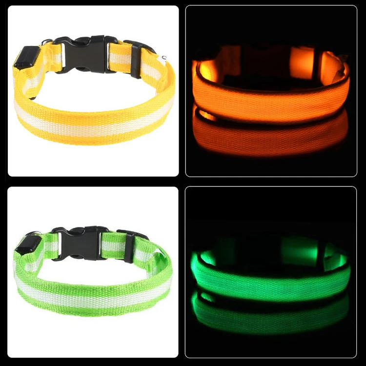 Waterproof Light Up Flashing Luminous Glowing Luz Custom Pet Led Dog ...