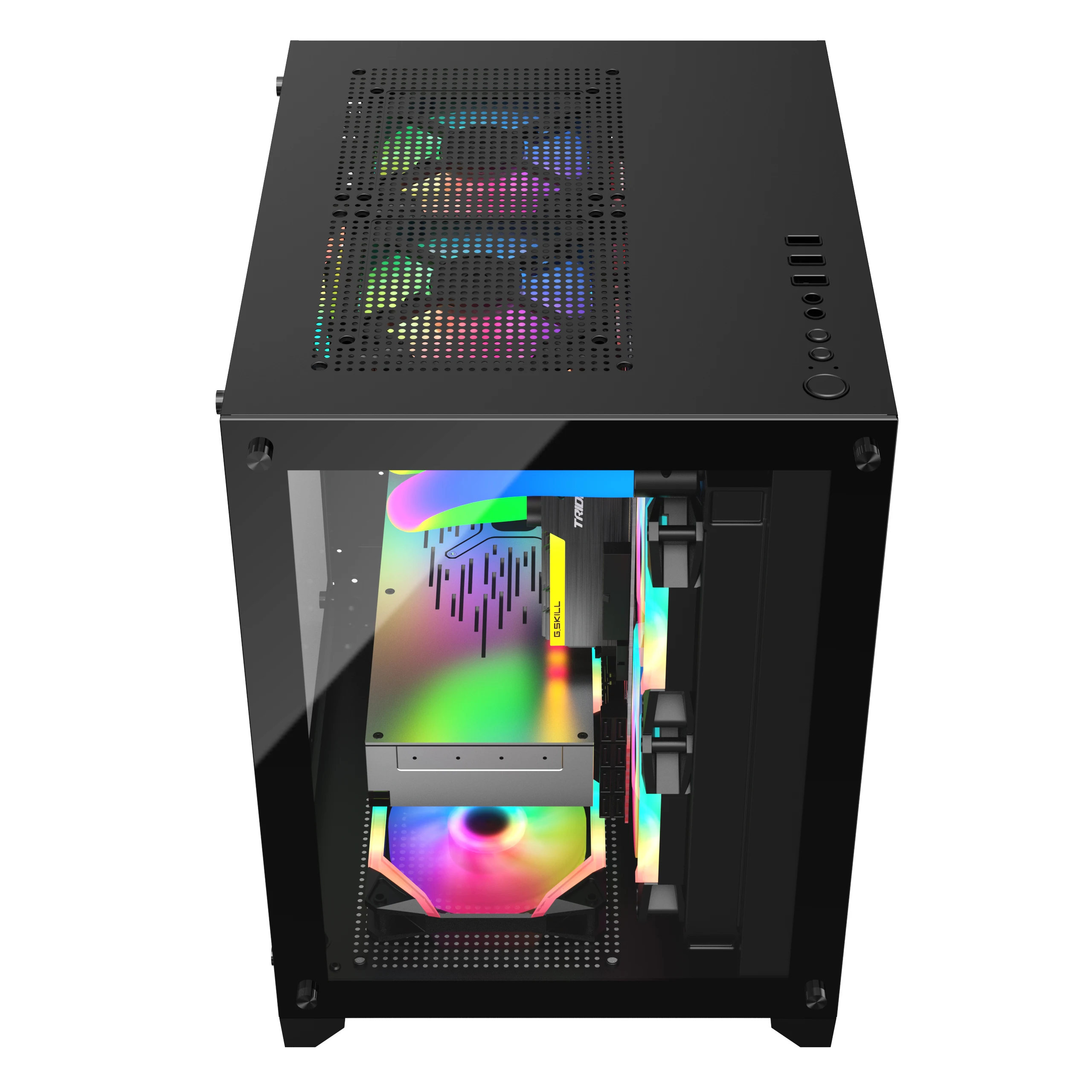 Custom Mid Matx Itx Tower Desktop Glass Case Pc Gaming Pc Case Computer ...