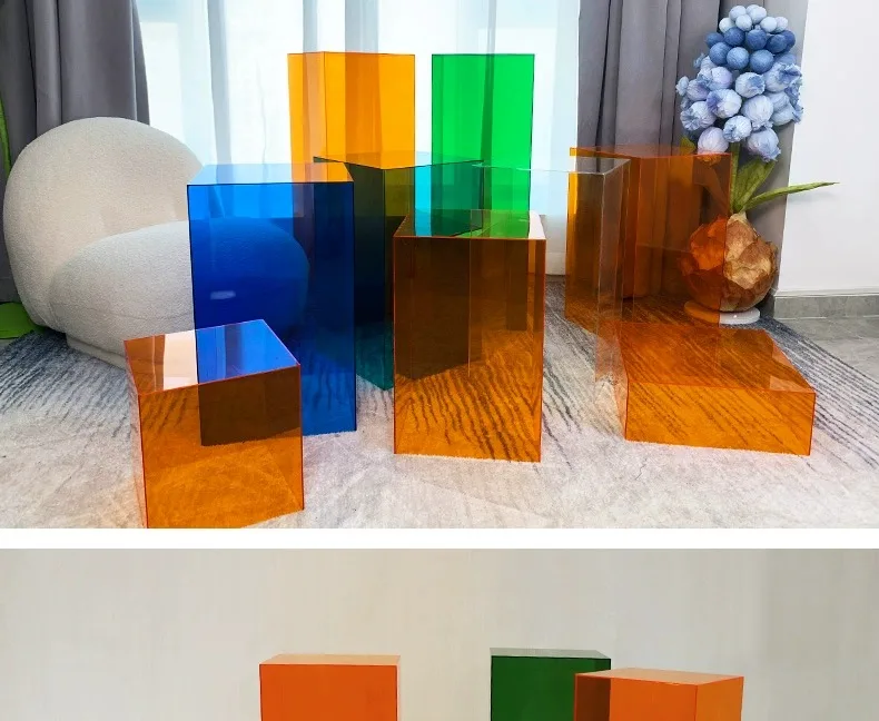 Acrylic Display Stand Transparent Colorful Clothing Store Window ...