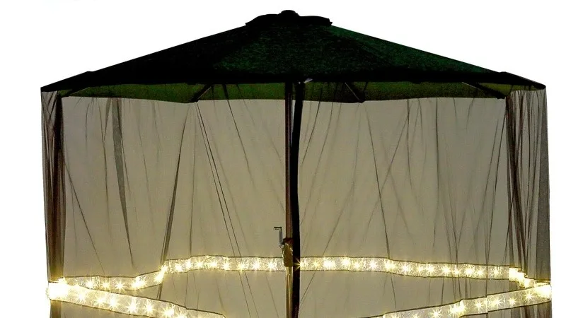 Large Patio Umbrella Outdoor Table Bug Screen Mesh Hanging Mosquito Net ...