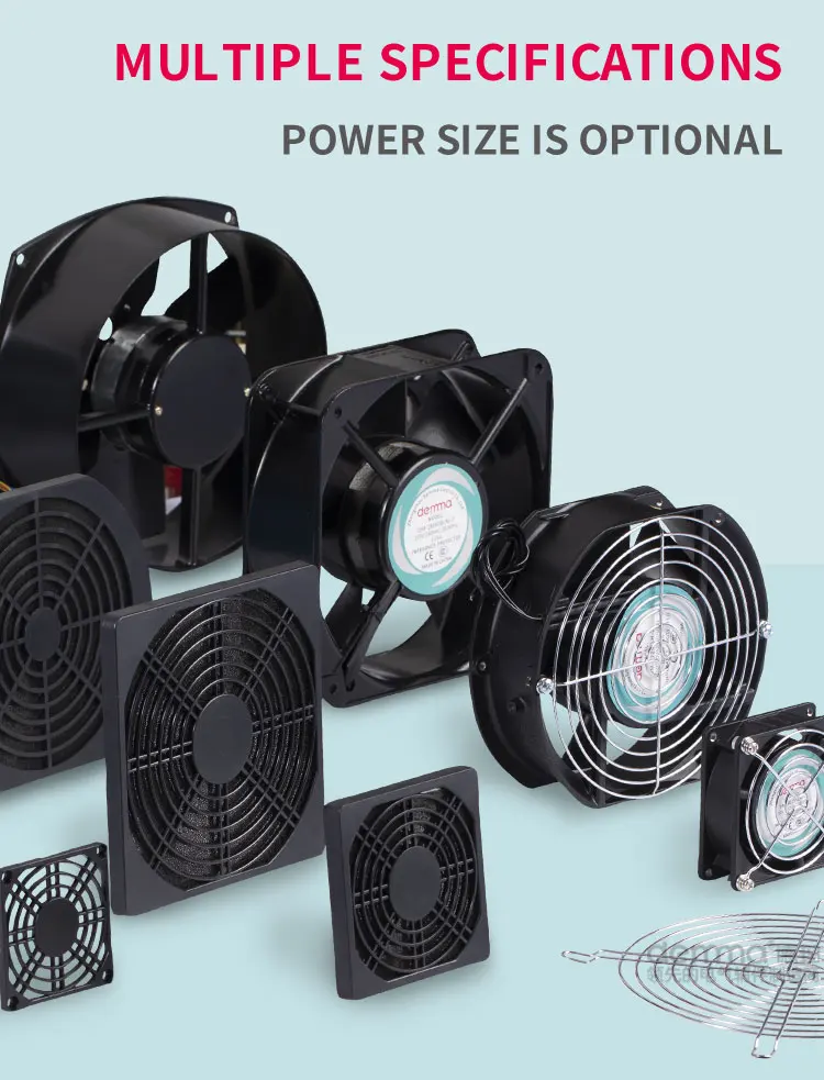 Industrial Ac 220v 380v Axial Fan 12in12038 200mm 80*80 Flow Exhaust ...