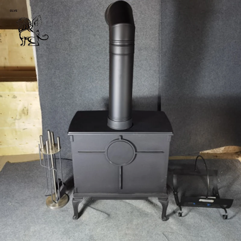 Blve Modern Living Room Design Burning Wood Heating Fireplace Embedded ...