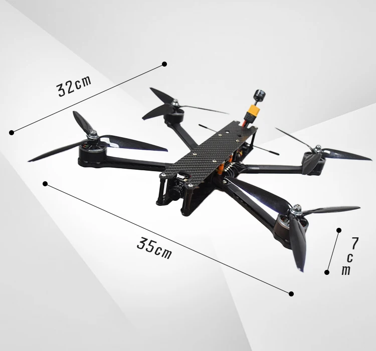 7 Inch FPV Drone with High Speed, Carbon Fiber Propellers