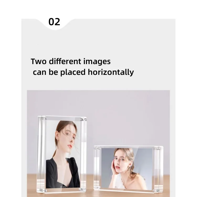 Customized Size Clear Acrylic Photo Holder Fridge Magnet Customized Size Clear Acrylic Photo Holder Fridge Magnet
