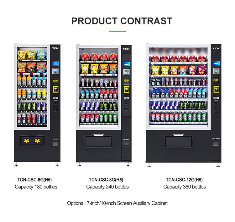 TCN Large Vending Machine Combo Snack and Drink Vending Machine Popular Use