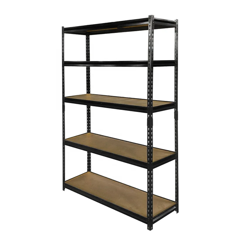 5-level Boltless Corner Metal Slotted Angle Warehouse Storage Rack ...
