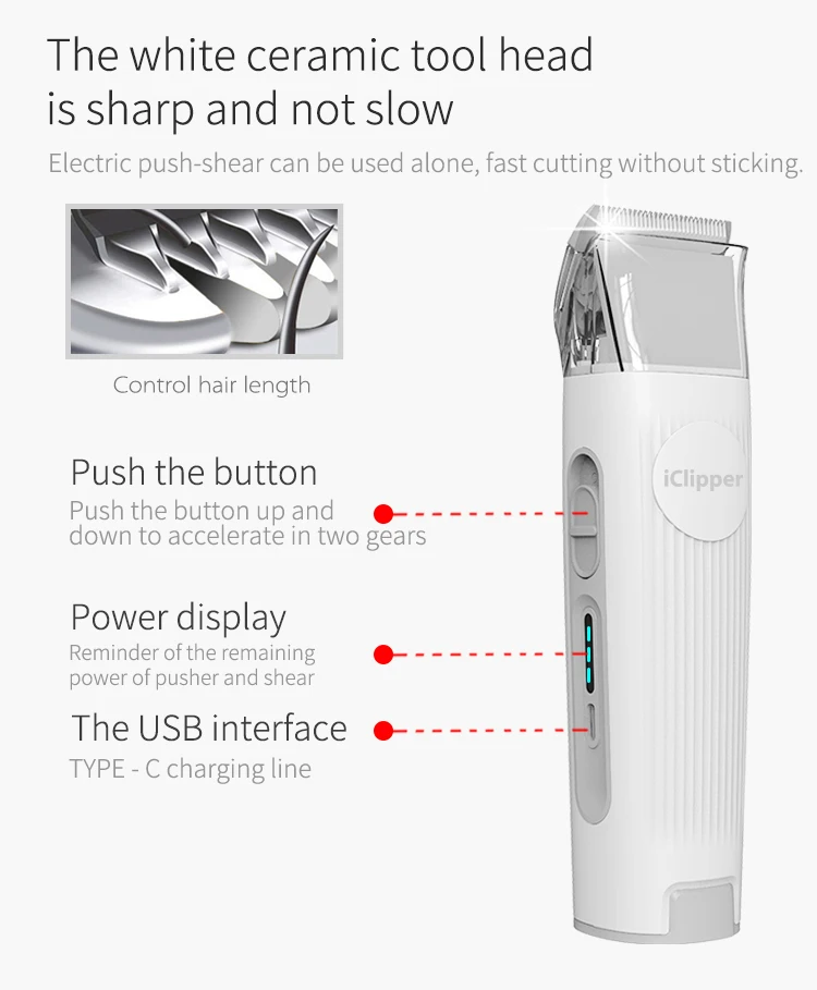 Iclipper LM1 Vacuum Pet Clipper - Efficient Grooming Tools