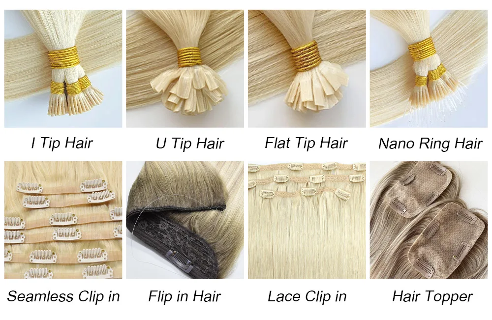 2024 New Balayage Color Keratin Wholesale Hair Extensions Cuticle ...