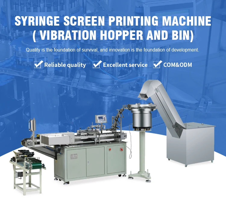 Syringe Automatic Round Screen Printing Machine with Vibrating Material ...